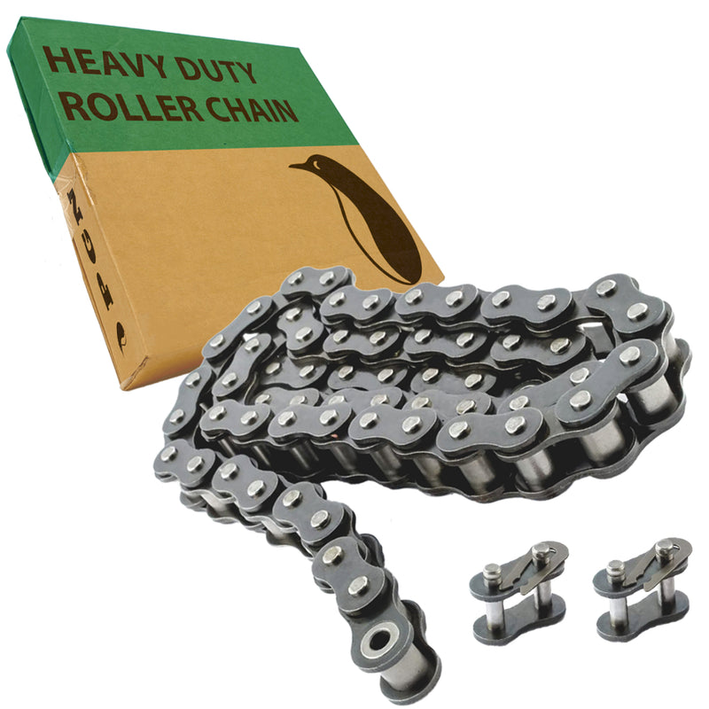 #100H Heavy Duty Roller Chain x 10 feet + 2 Free Links – PGN – PGN Bearings