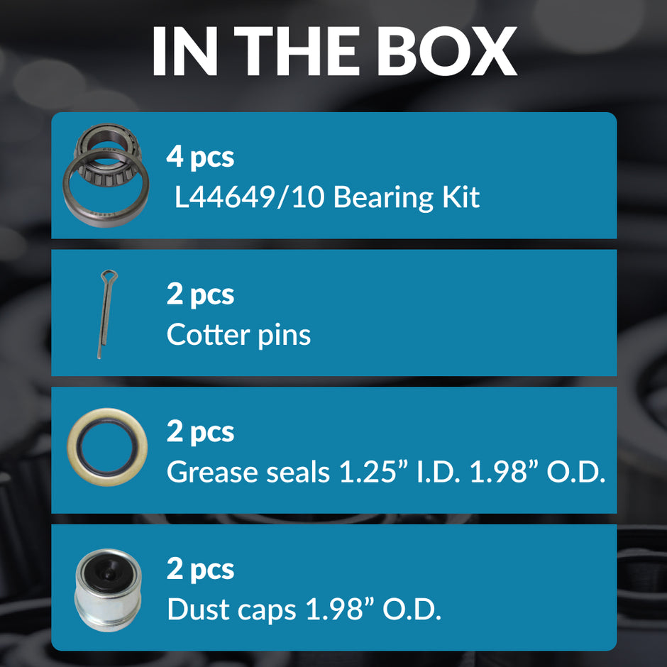 Bearing Kit - L44649/L44610 and 12192TB Seal OD 1.980'' – PGN