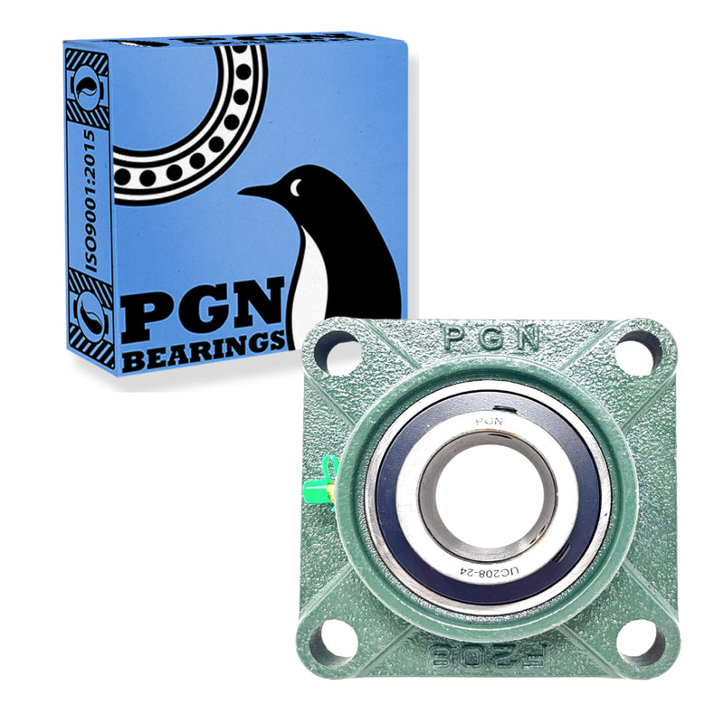 UCF208-24 Pillow Block Square Flange Bearing 1-1/2" – PGN – PGN Bearings