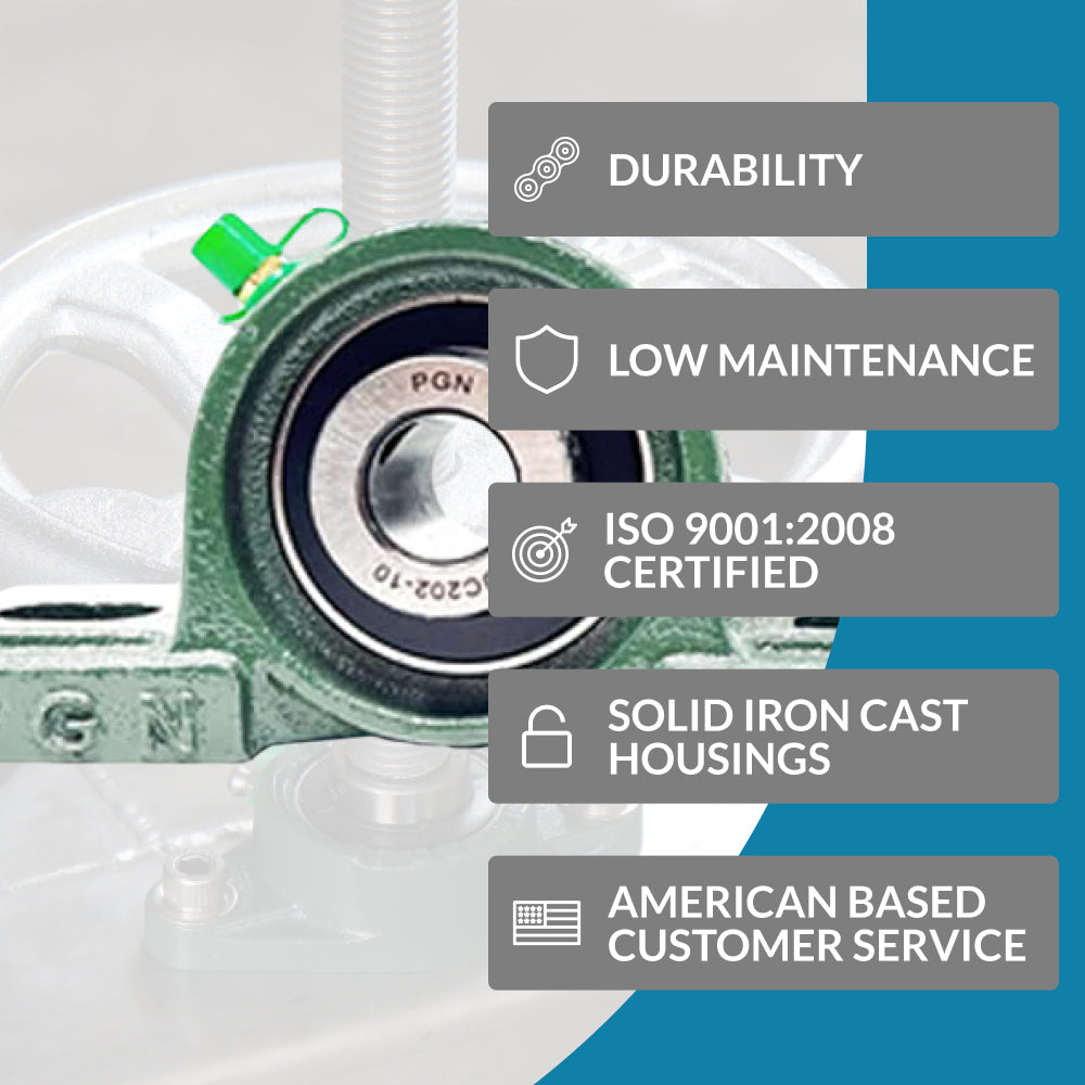 UCP202-10 Pillow Block Ball Bearing - 5/8" Bore – PGN – PGN Bearings