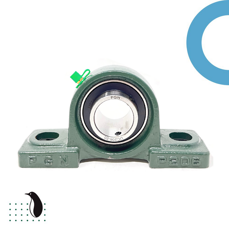 1-1/4\" Pillow Block Bearing, UCP206-20 Solid Base P206 + 1-1/4\" Solid ...